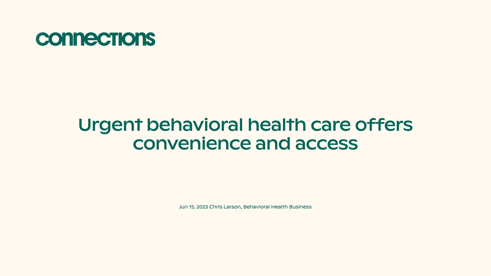 Urgent behavioral health care offers convenience and access