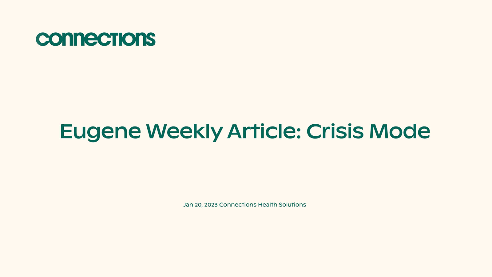 Eugene Weekly Article: Crisis Mode
